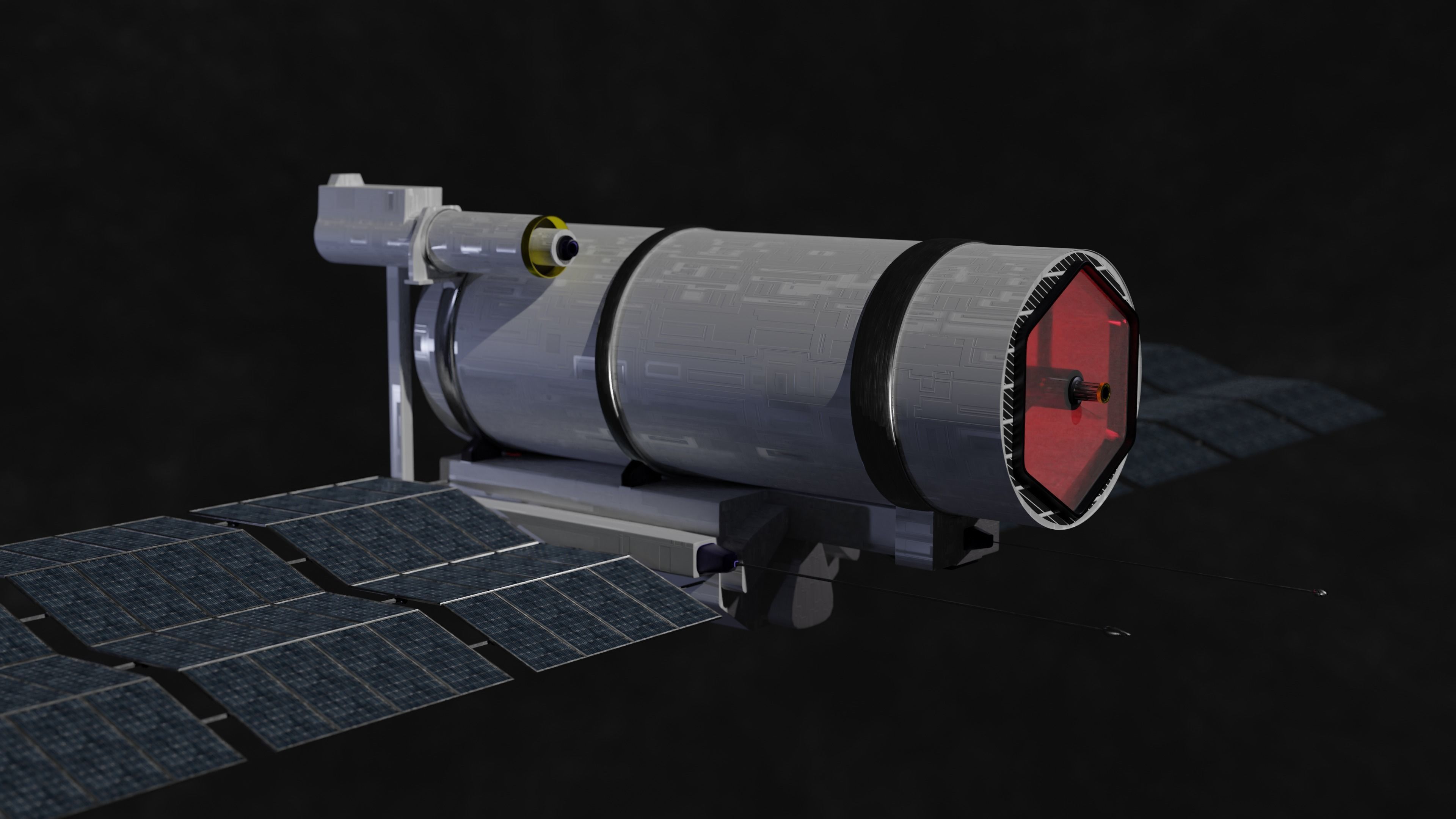 3D model Space laser satellite defence system VR / AR / low-poly | CGTrader