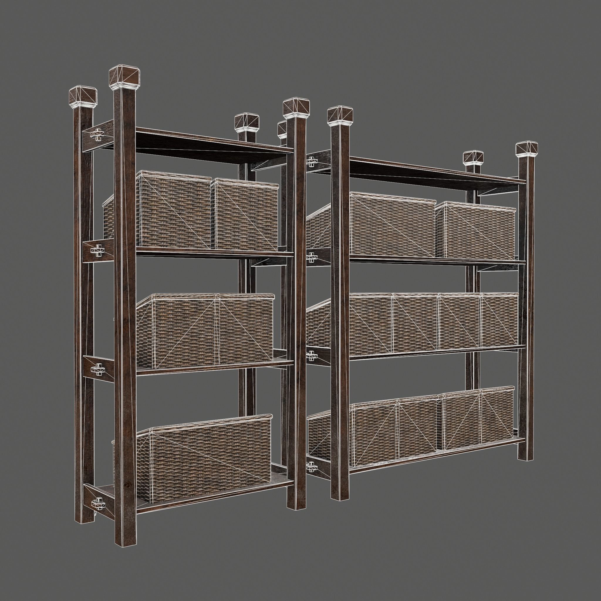 3D Model Collection Four Medieval Display Stands VR / AR / low-poly ...