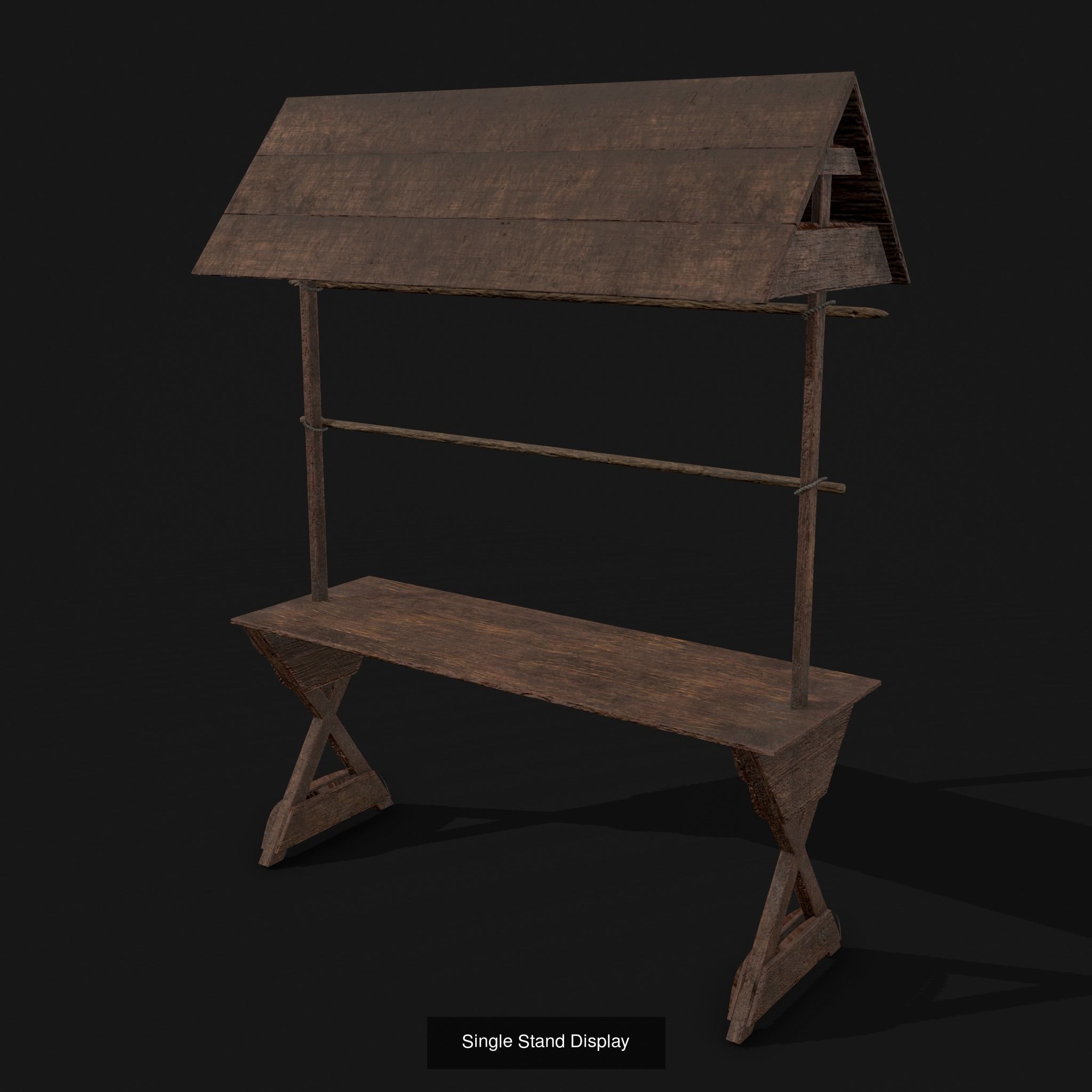 3D Model Collection Four Medieval Display Stands VR / AR / low-poly ...