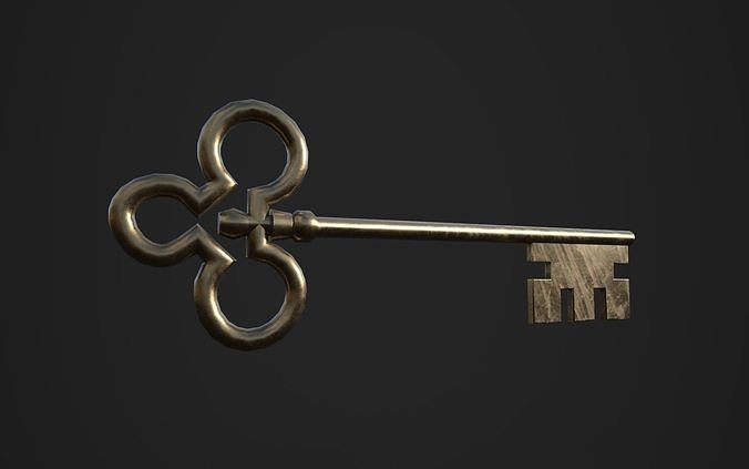 Bronze key 3D model | CGTrader