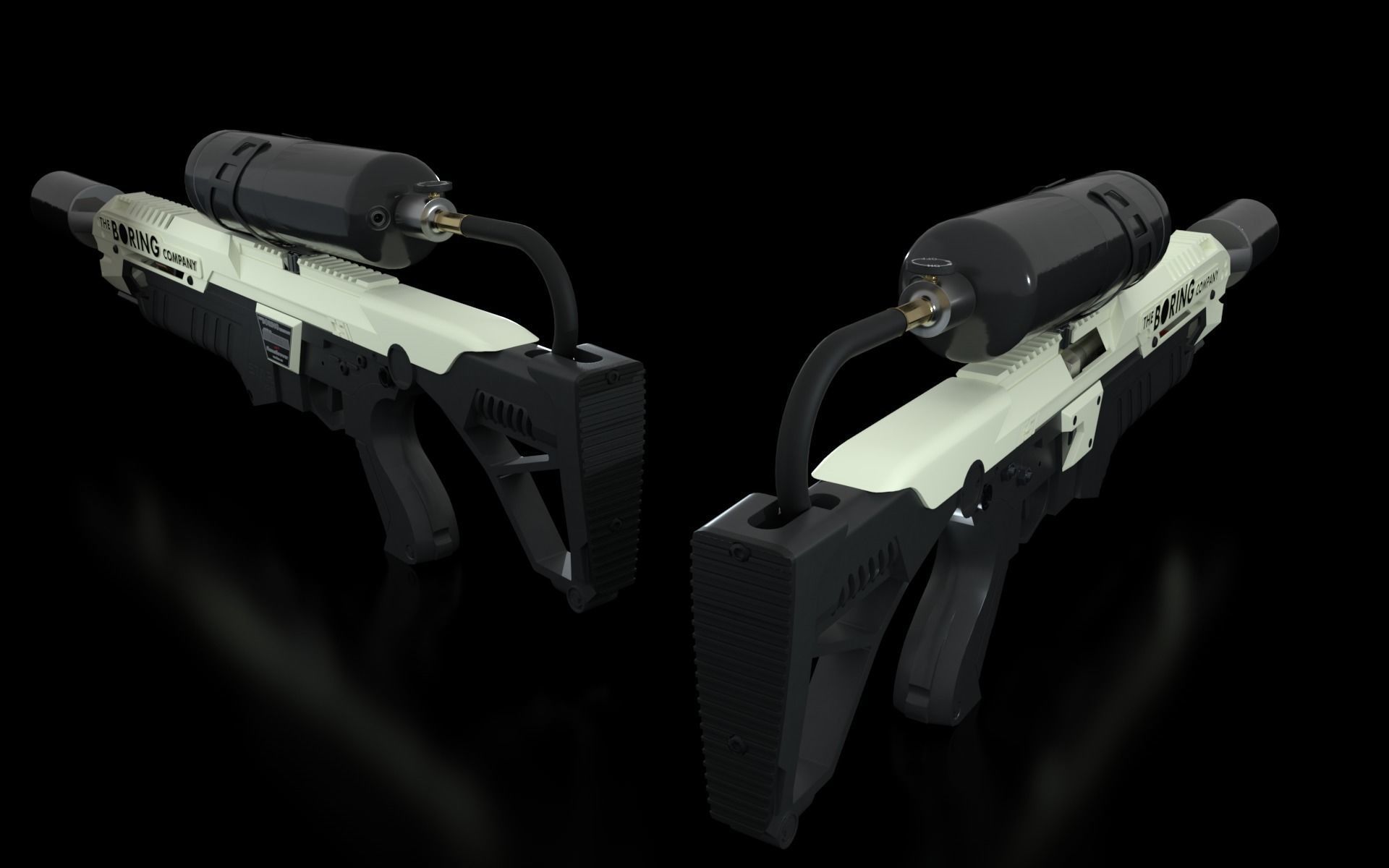 3D model The Boring Company Not a Flamethrower Gun VR / AR / low-poly ...