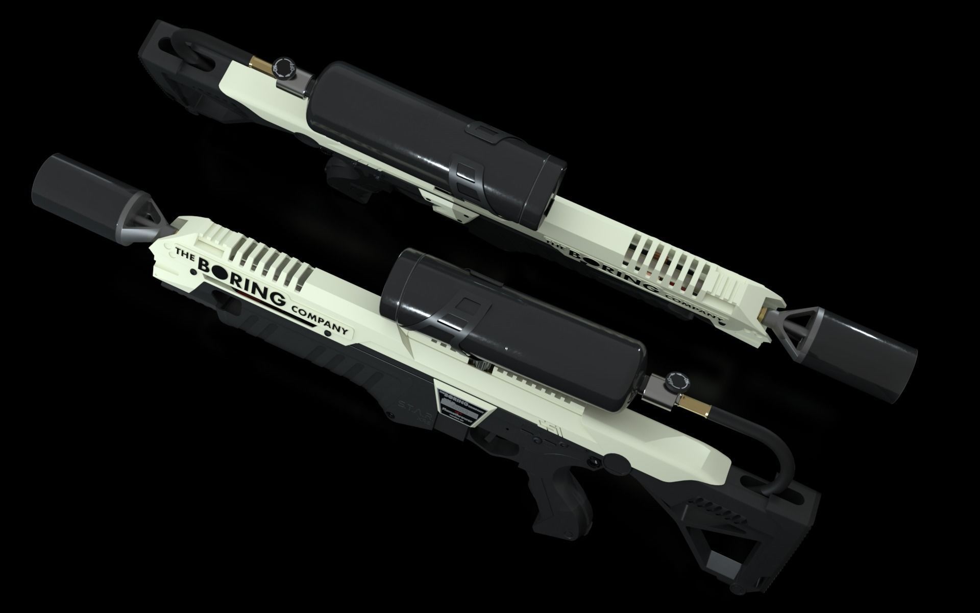 3D model The Boring Company Not a Flamethrower Gun VR / AR / low-poly ...