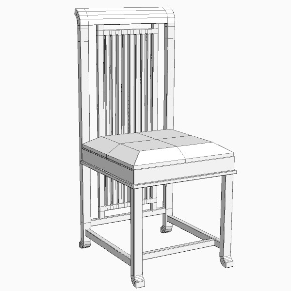 Frank Lloyd Wright Coonley Large Chair 3D model | CGTrader