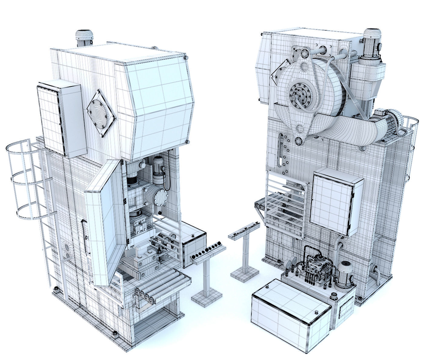 Industrial mechanical press-stamping machine tool KV2132 3D model ...
