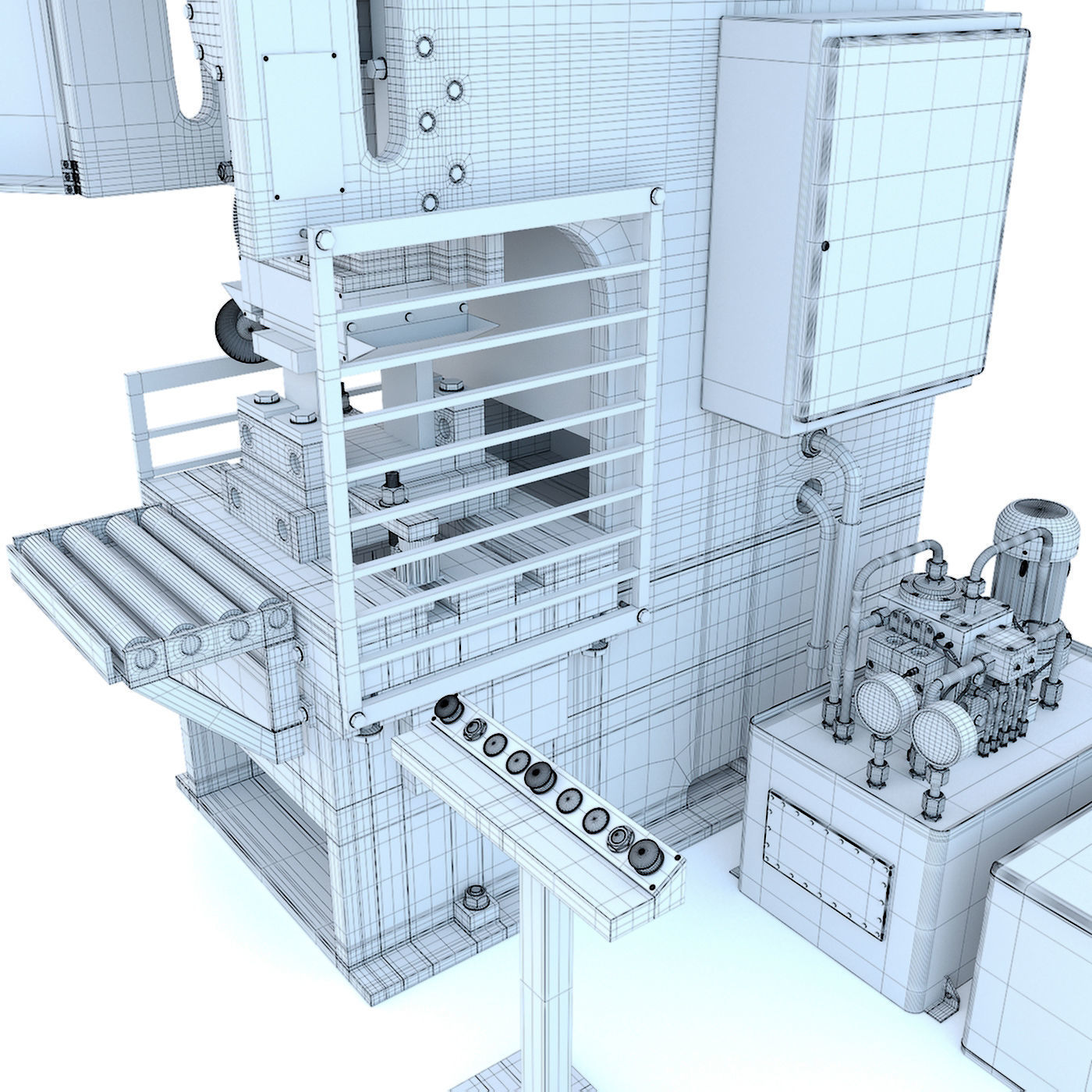 Industrial mechanical press-stamping machine tool KV2132 3D model ...