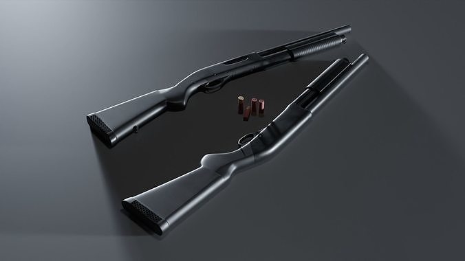 CM350 Shotgun free 3D model | CGTrader