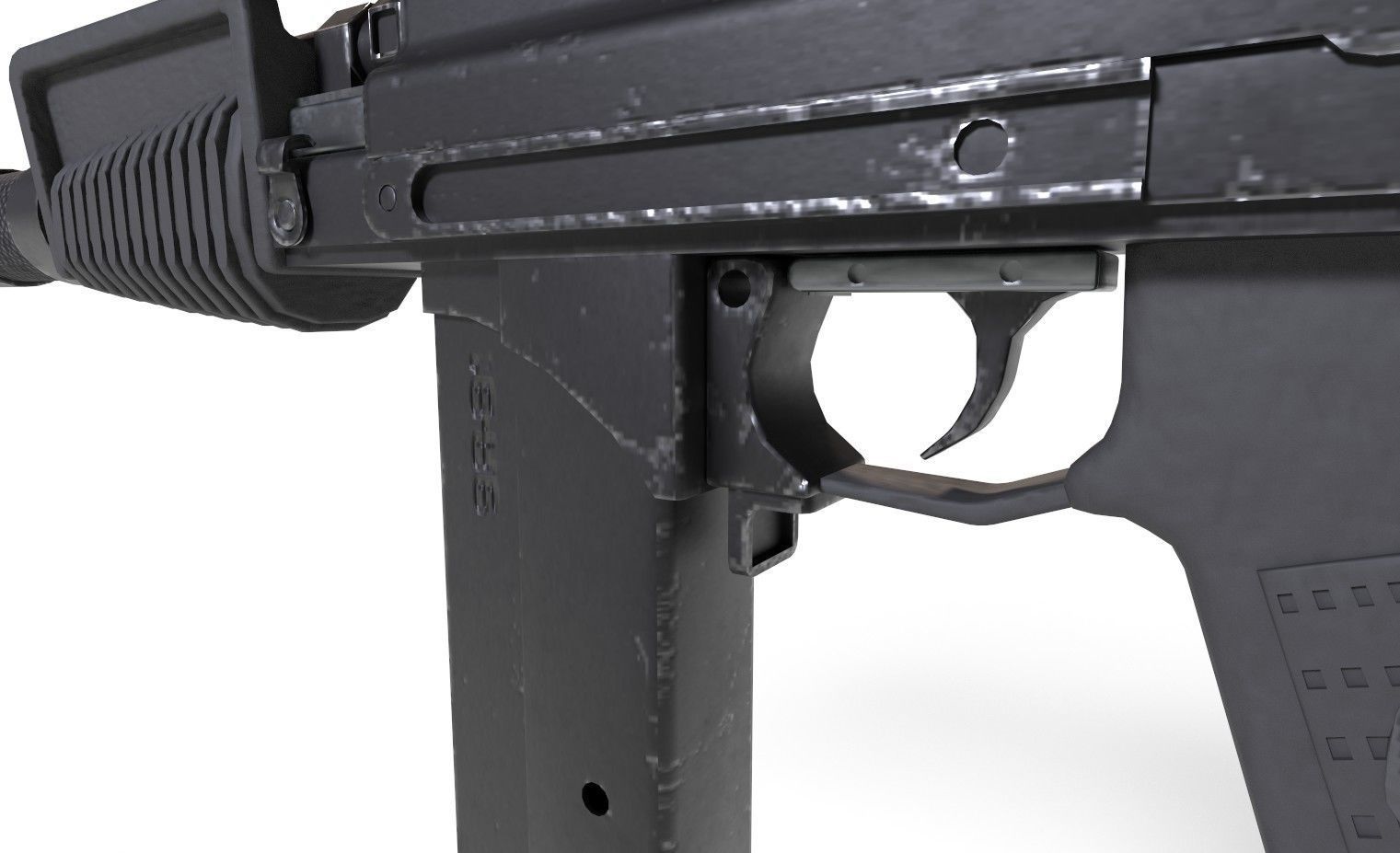 3D model Low-poly model of rifle 9A-91 with silencer VR / AR / low-poly ...