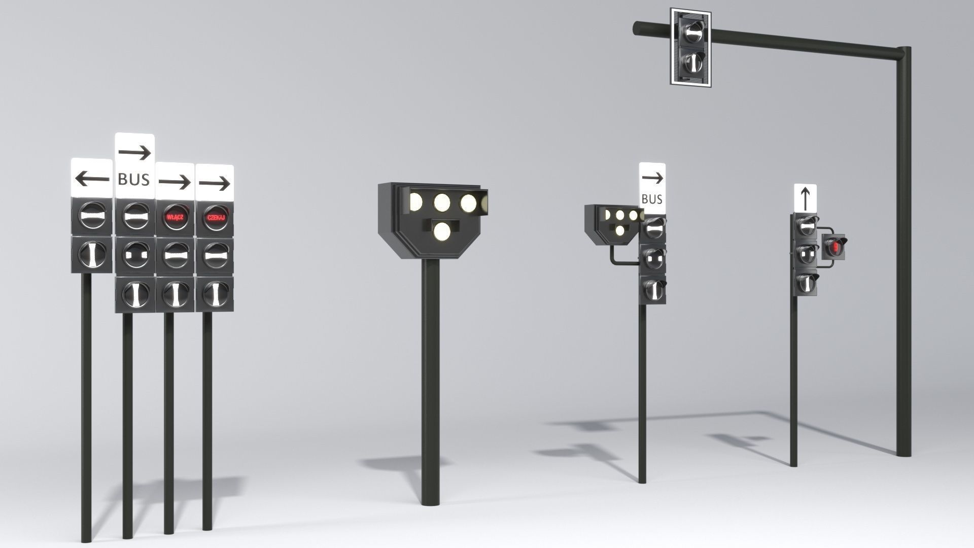 3D model Polish Tram Traffic Lights 3D models PL VR / AR / low-poly ...