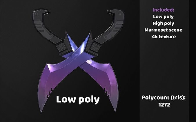 3D model Low poly blades VR / AR / low-poly | CGTrader