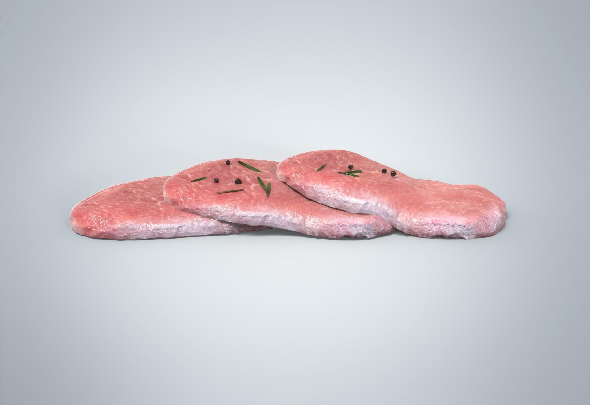 Pork chop 3d food modell 3D model | CGTrader
