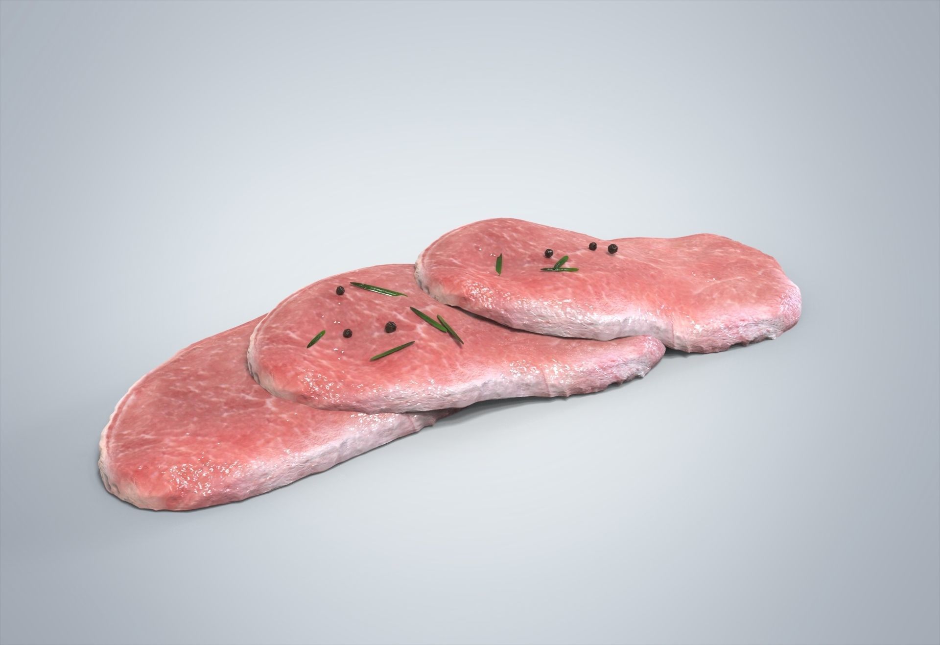 Pork chop 3d food modell 3D model | CGTrader