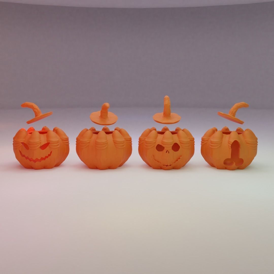 Jack-O-Lantern Halloween Gift 3D model 3D printable | CGTrader