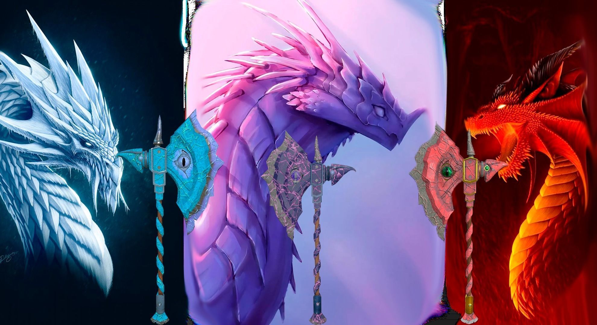 3D model Dragon Axe PBR Low-Poly Game READY VR / AR / low-poly | CGTrader