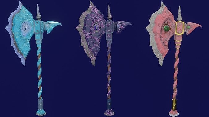 3D model Dragon Axe PBR Low-Poly Game READY VR / AR / low-poly | CGTrader