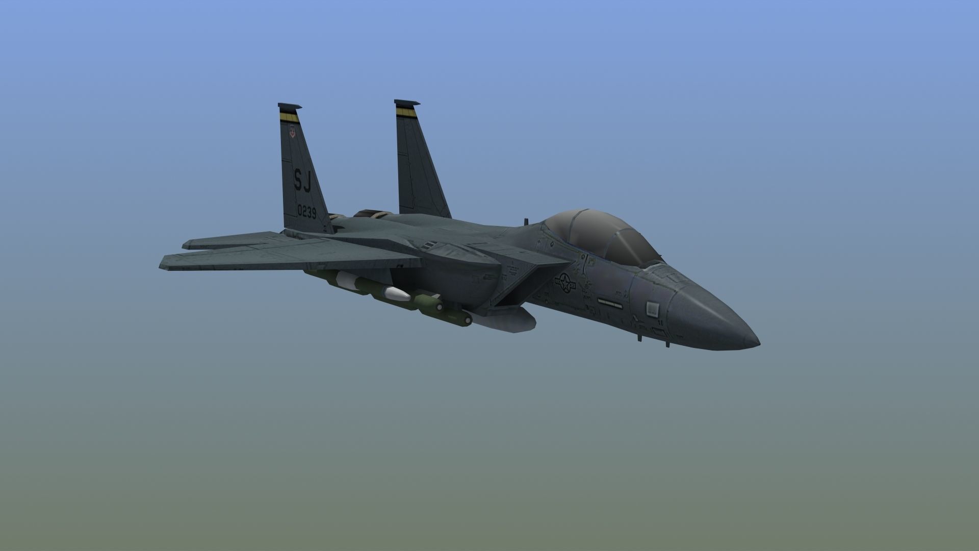 3D model F15E Strike Eagle VR / AR / low-poly | CGTrader