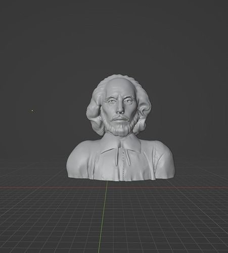 William Shakespeare 3D model 3D printable | CGTrader