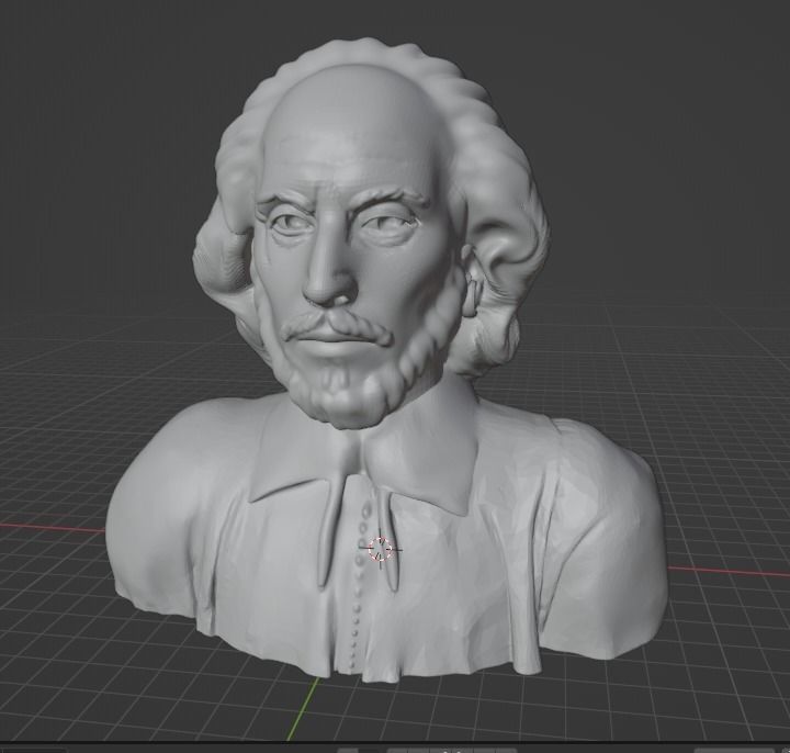 William Shakespeare 3D model 3D printable | CGTrader