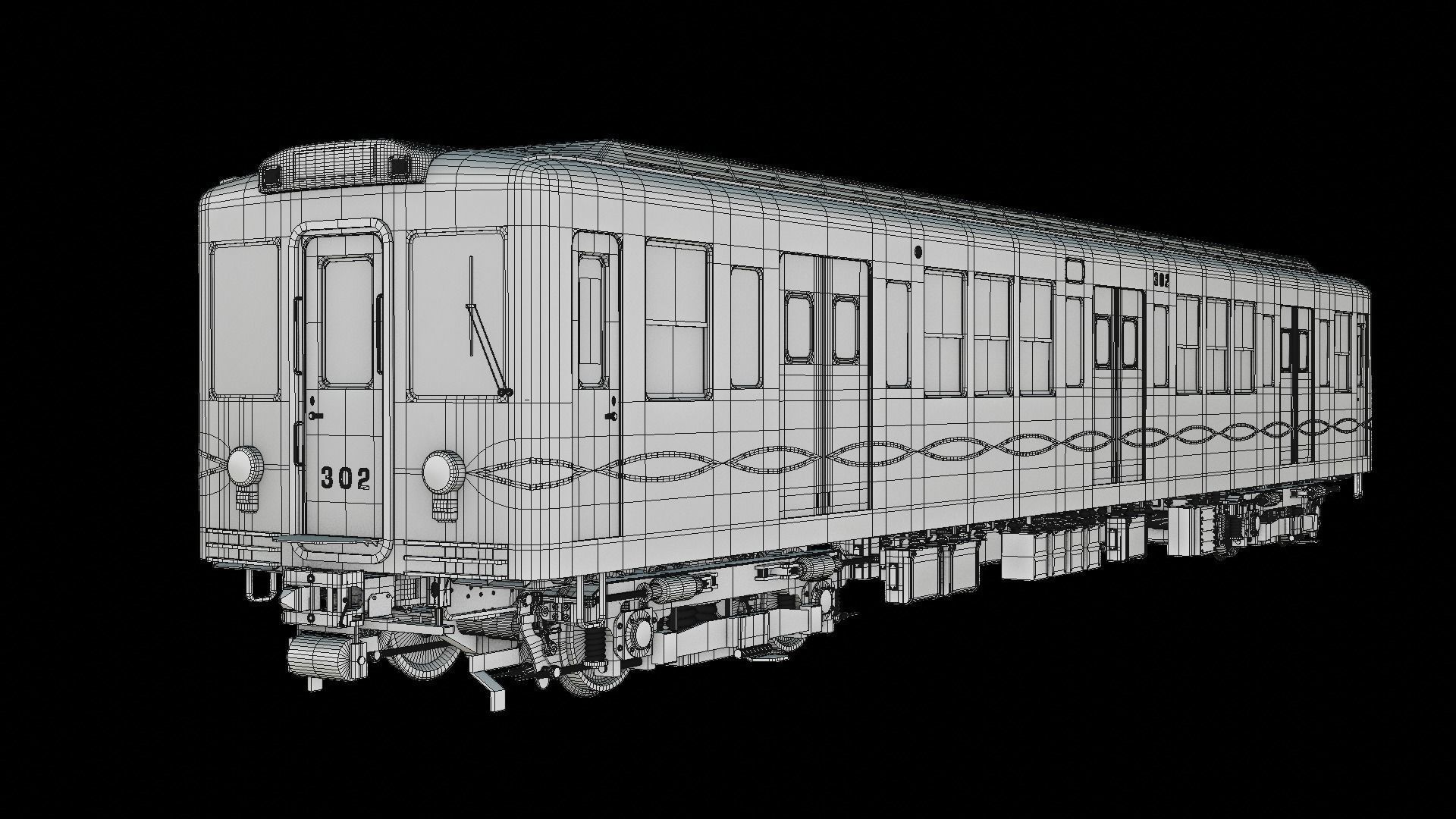 Mitsubishi Eidan Series 300 Subway Train 3D model | CGTrader