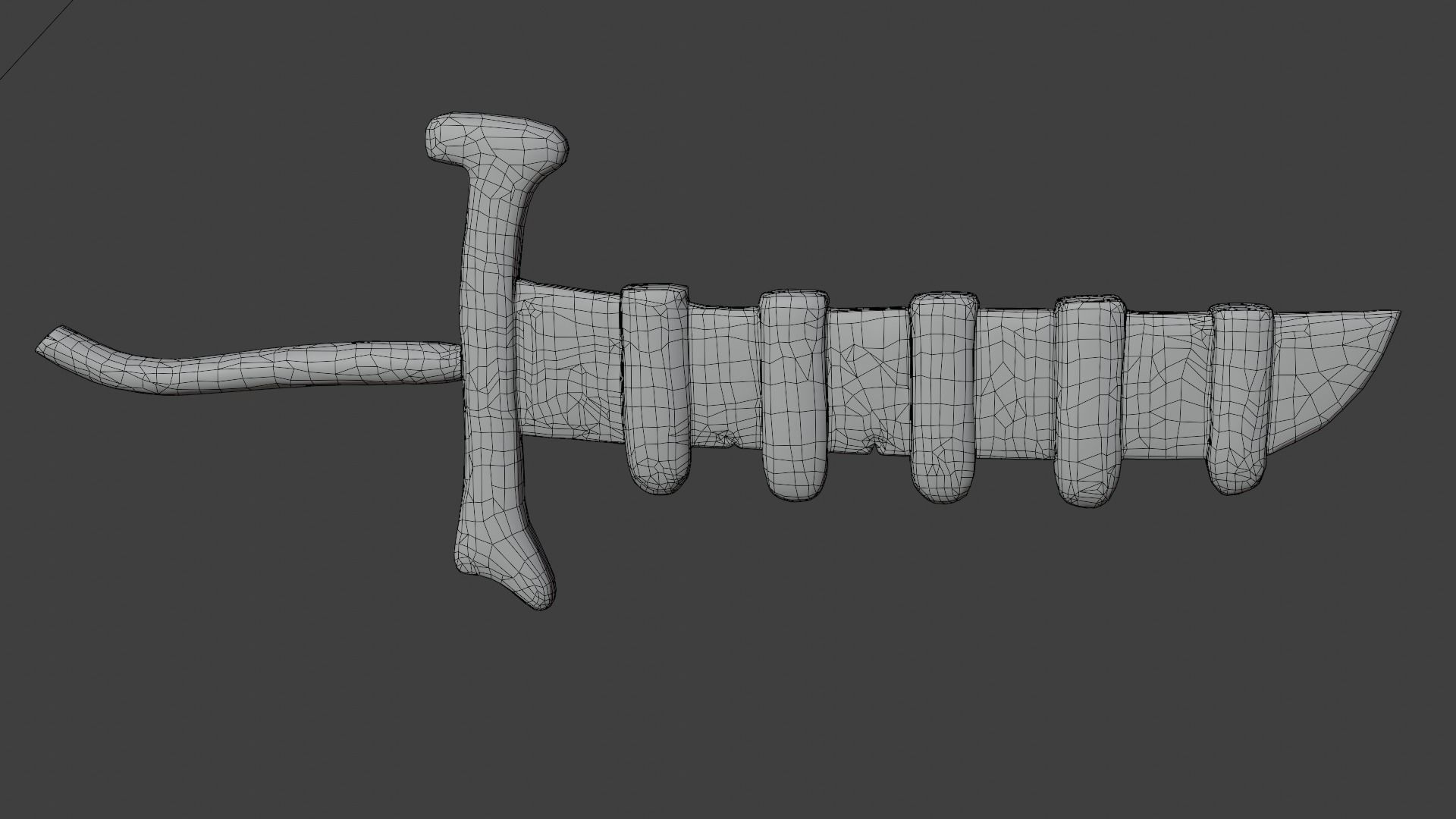 3D model Stylized sword weapon with ruby overlays PBR low-poly game ...