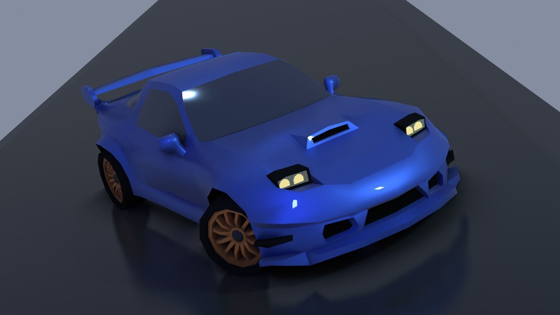 3D model Low poly racing sport-car VR / AR / low-poly | CGTrader