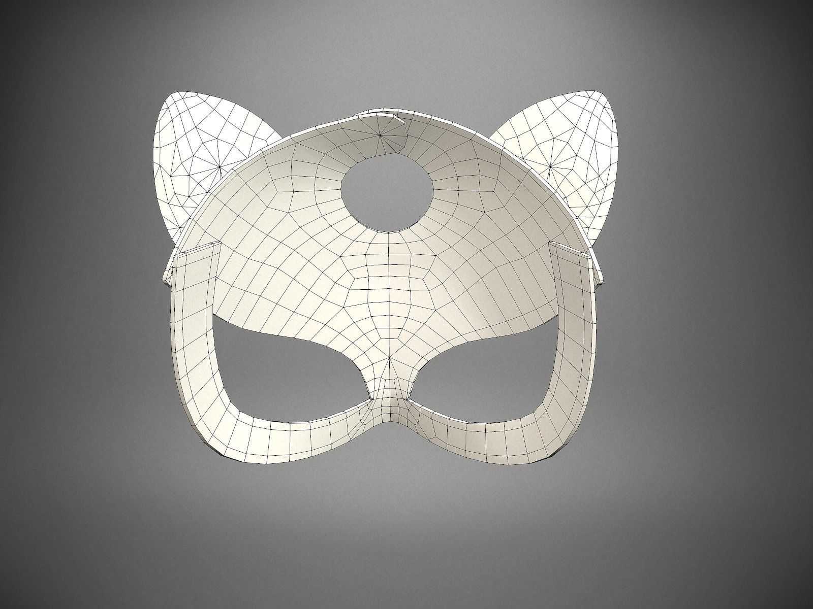 3D model Leather cat mask - 3D VR AR game ready Low-poly 3D model VR ...