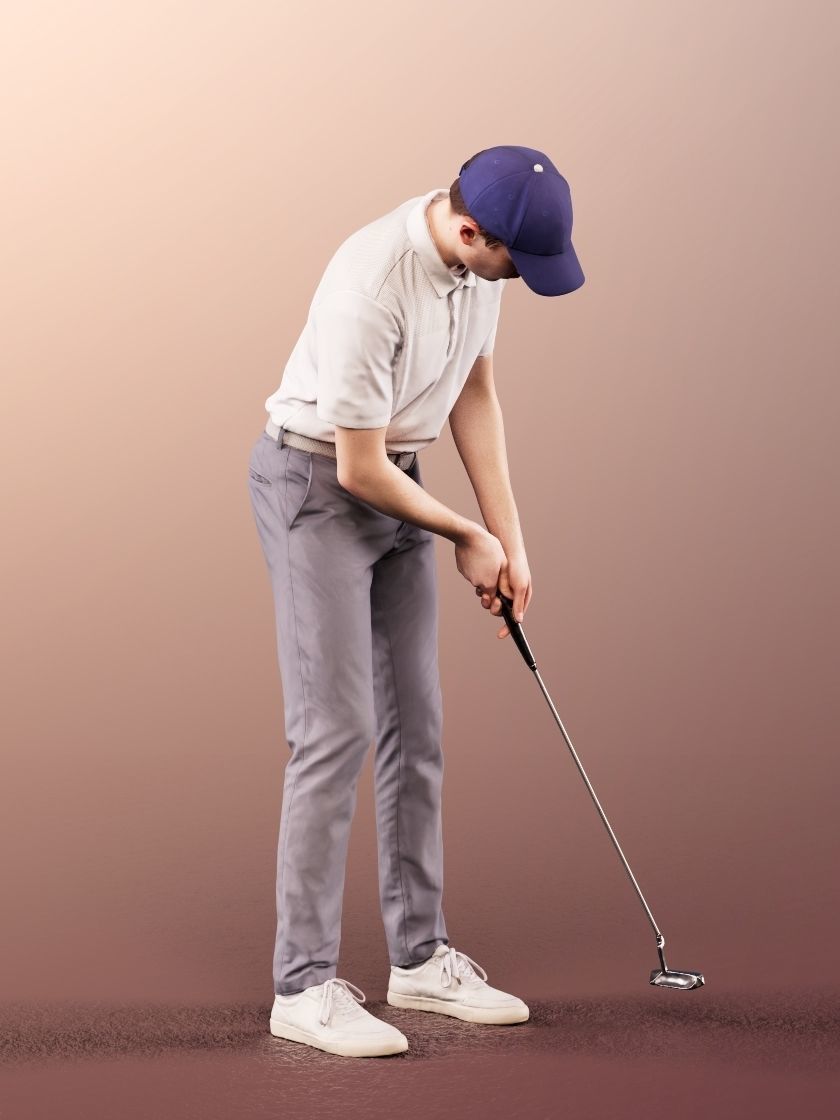 Nolan 11792 - Sport Golf Player Golfer Man Golfcart Caddy 3D model ...