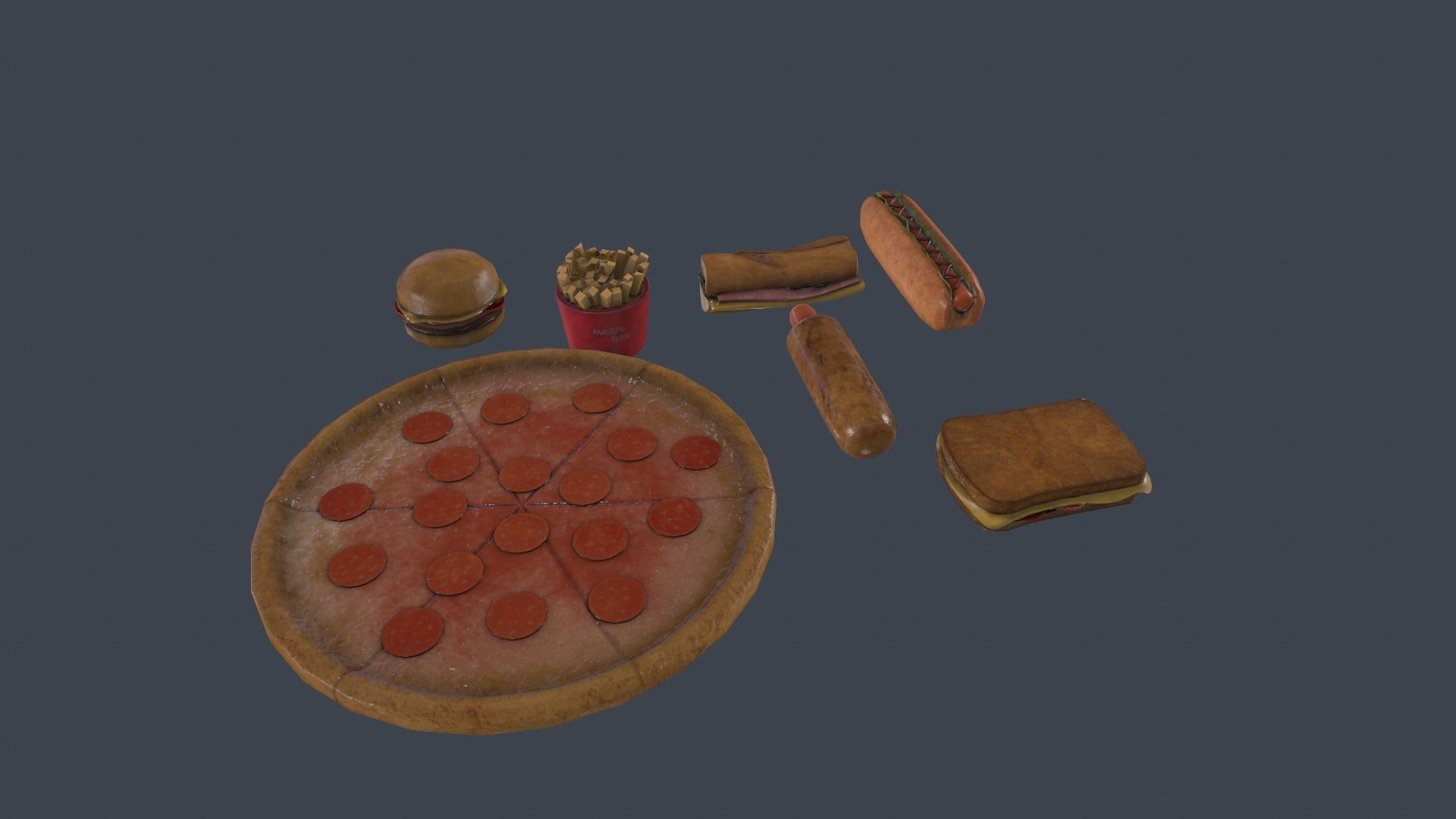 3D model Low poly food pack VR / AR / low-poly | CGTrader