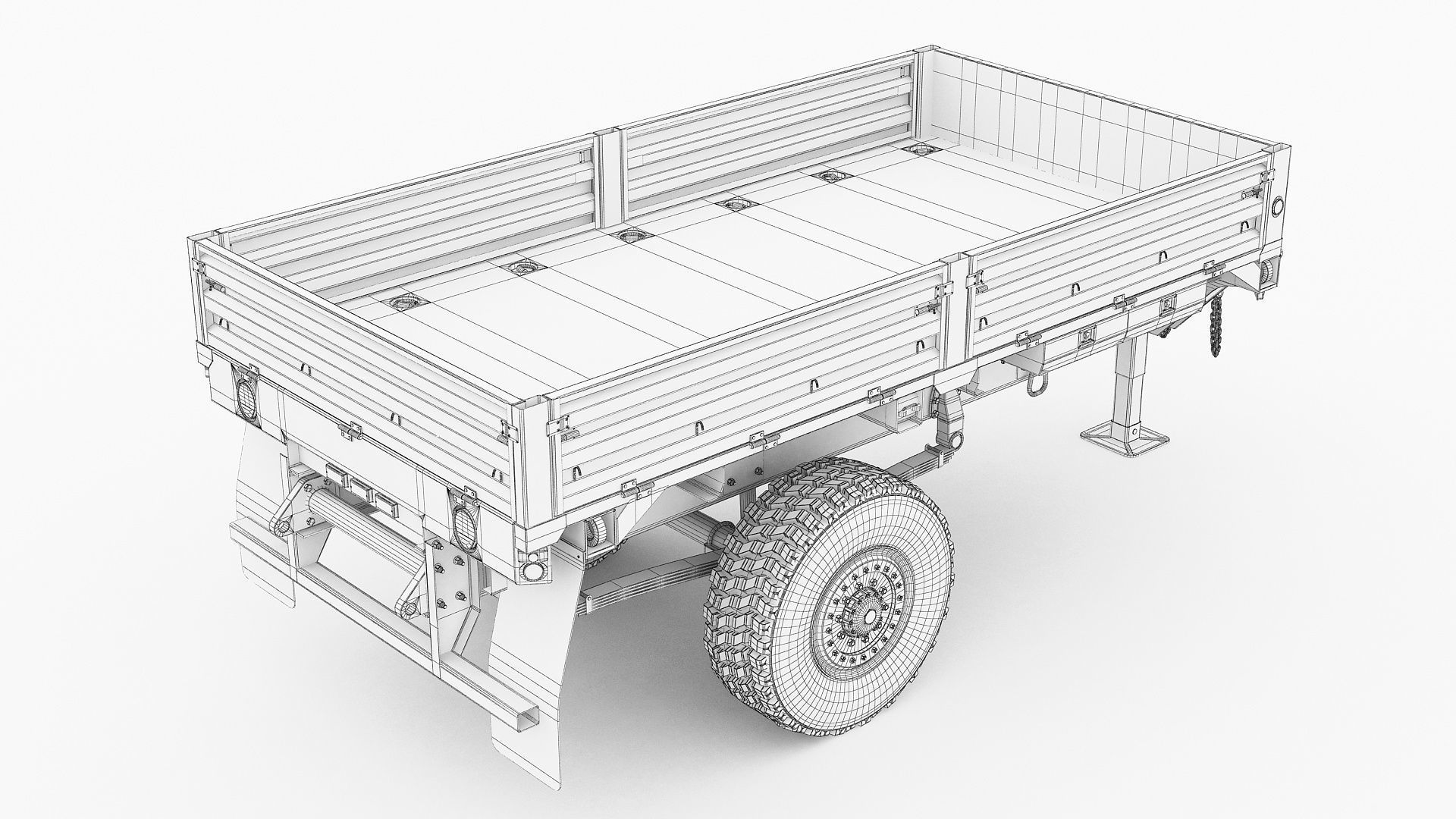 Military trailer M1082 3D model | CGTrader