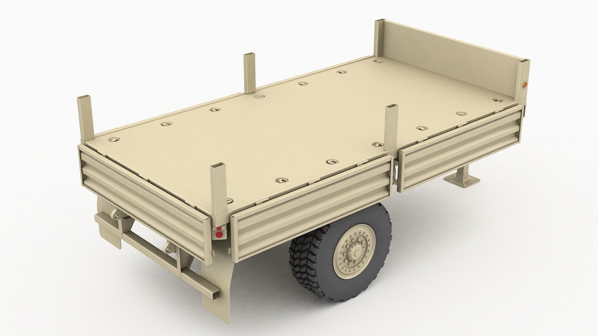 Military trailer M1082 3D model | CGTrader
