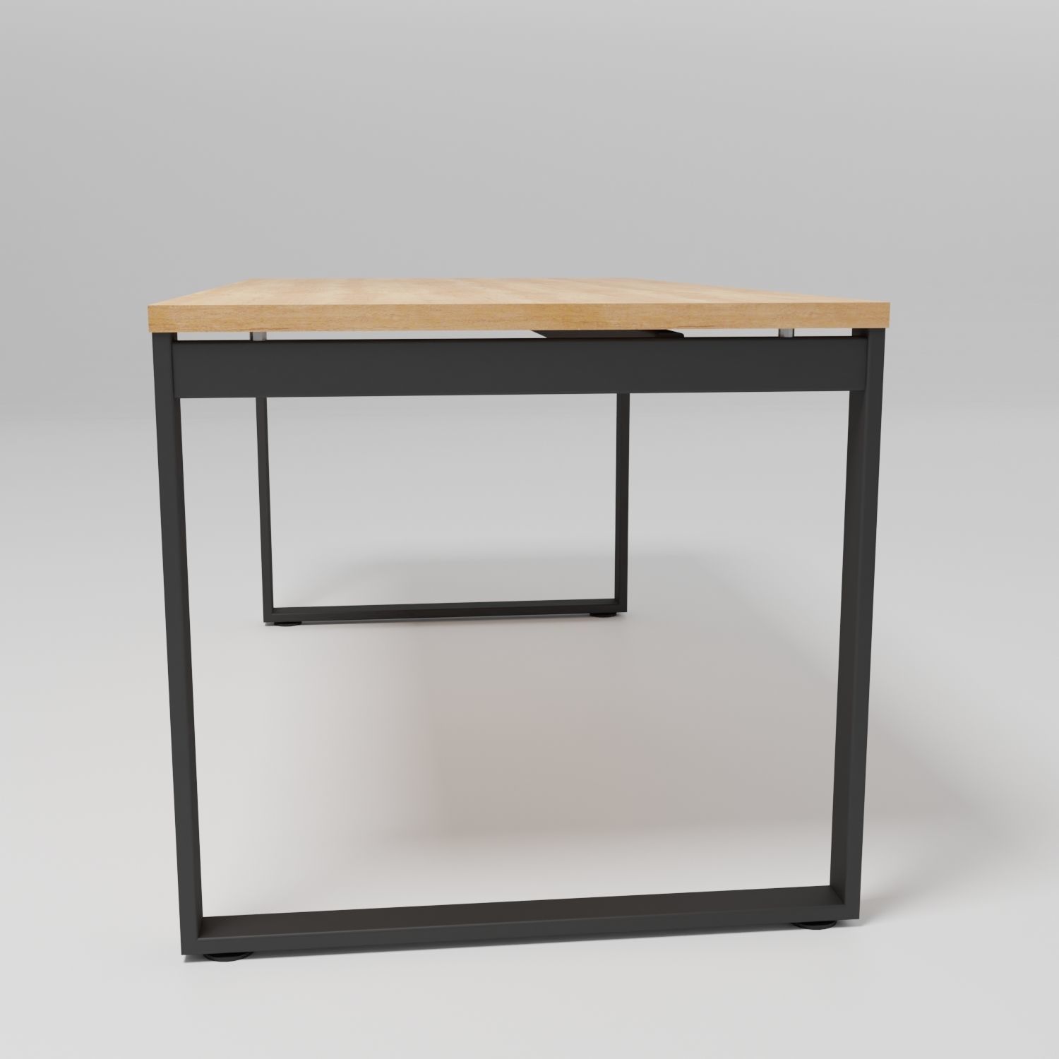 OGI Q - Rectangular melamine-faced chipboard workstation desk - free 3D ...