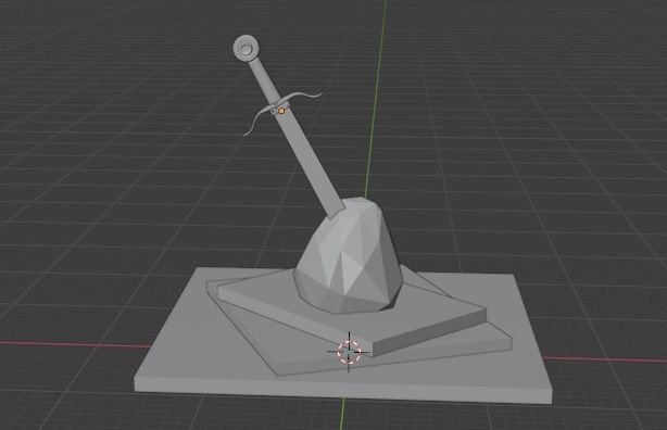 Sword in the stone free 3D model 3D printable | CGTrader
