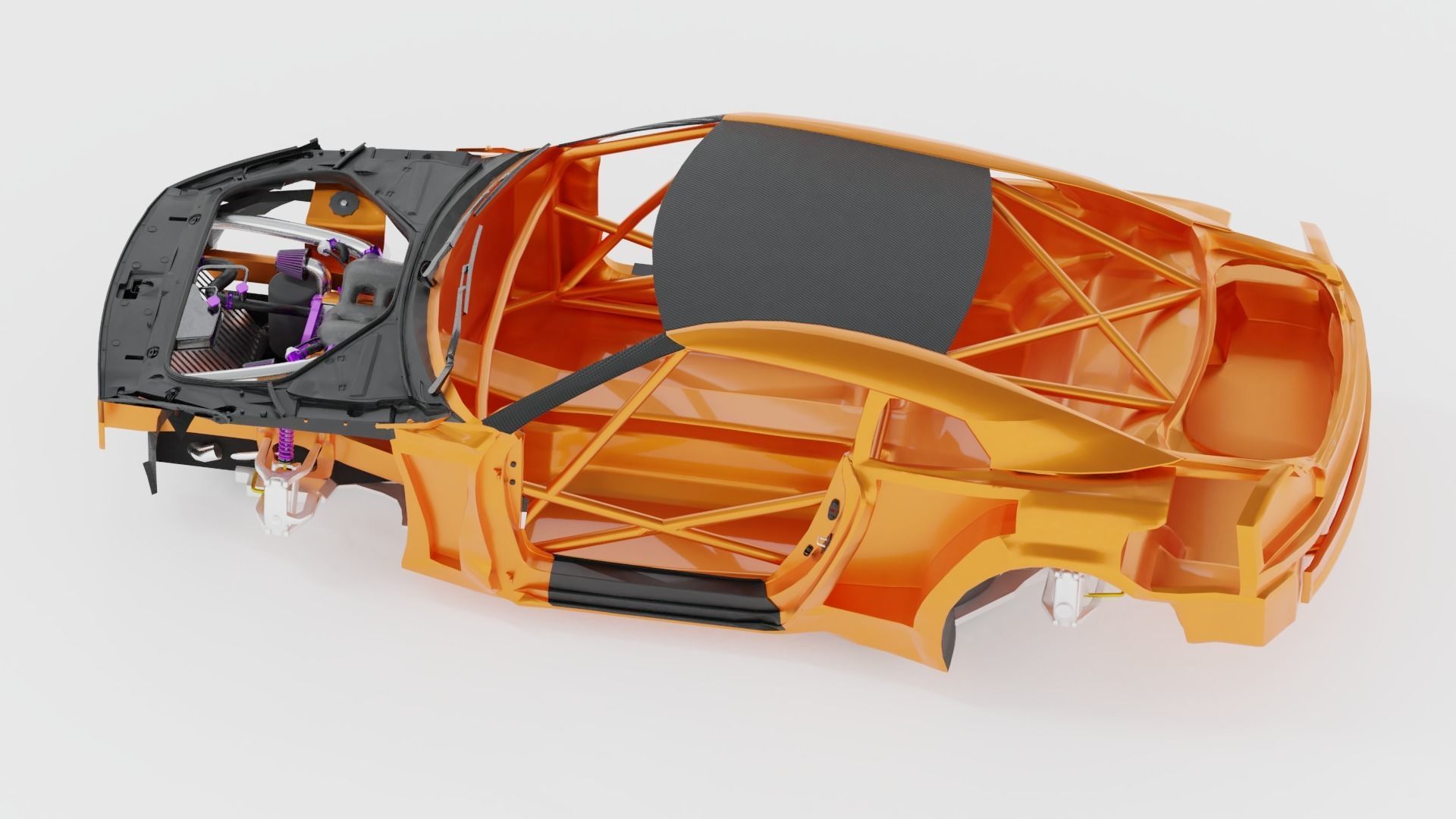 Japanese racing car 3D model rigged | CGTrader