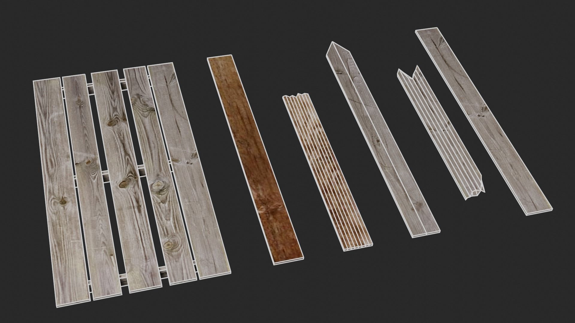3D model Old Plank Wood Low Poly VR / AR / low-poly | CGTrader