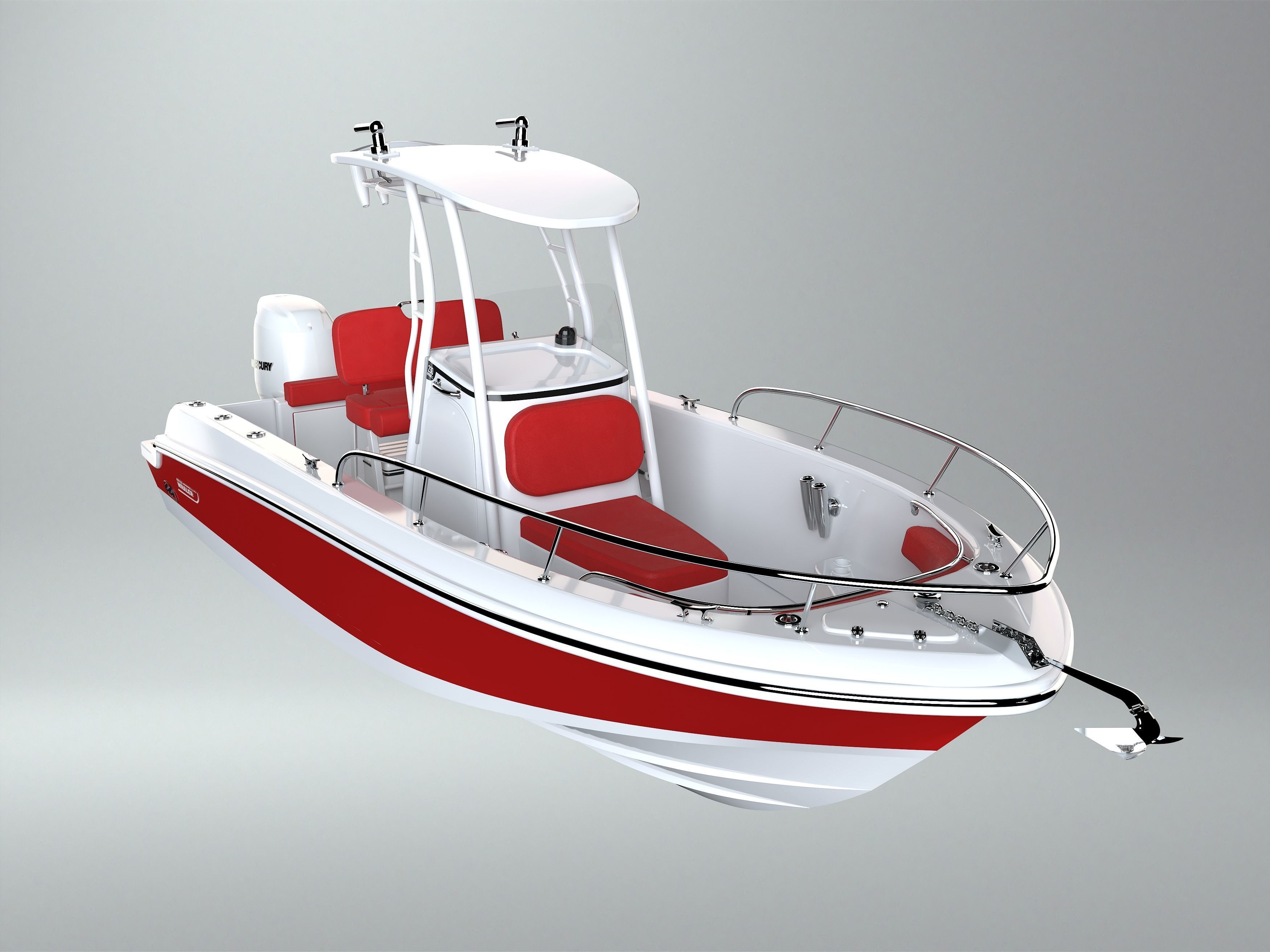 Boston Whaler Concept Design Center Console Boat 3D model | CGTrader