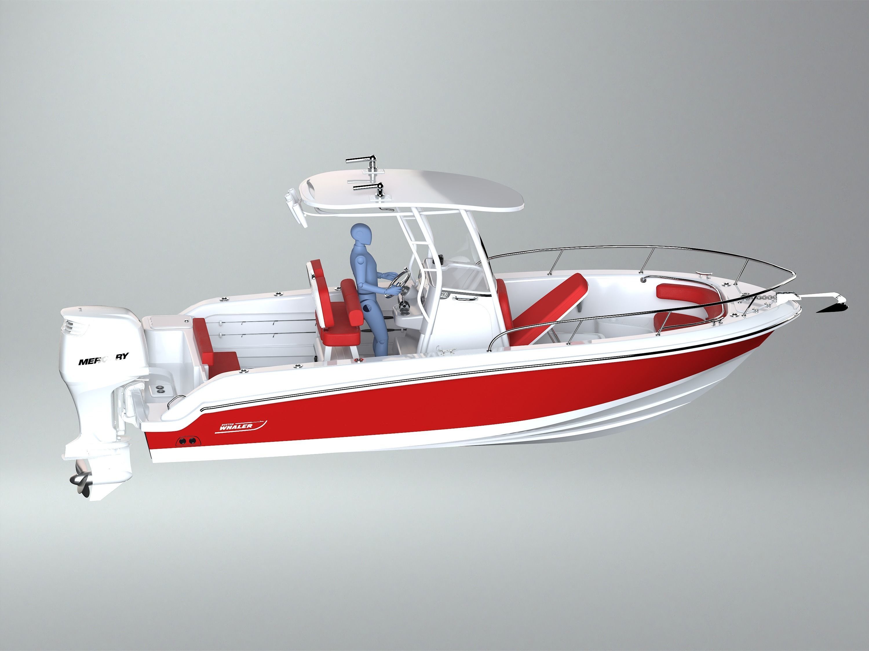 Boston Whaler Concept Design Center Console Boat 3D model | CGTrader