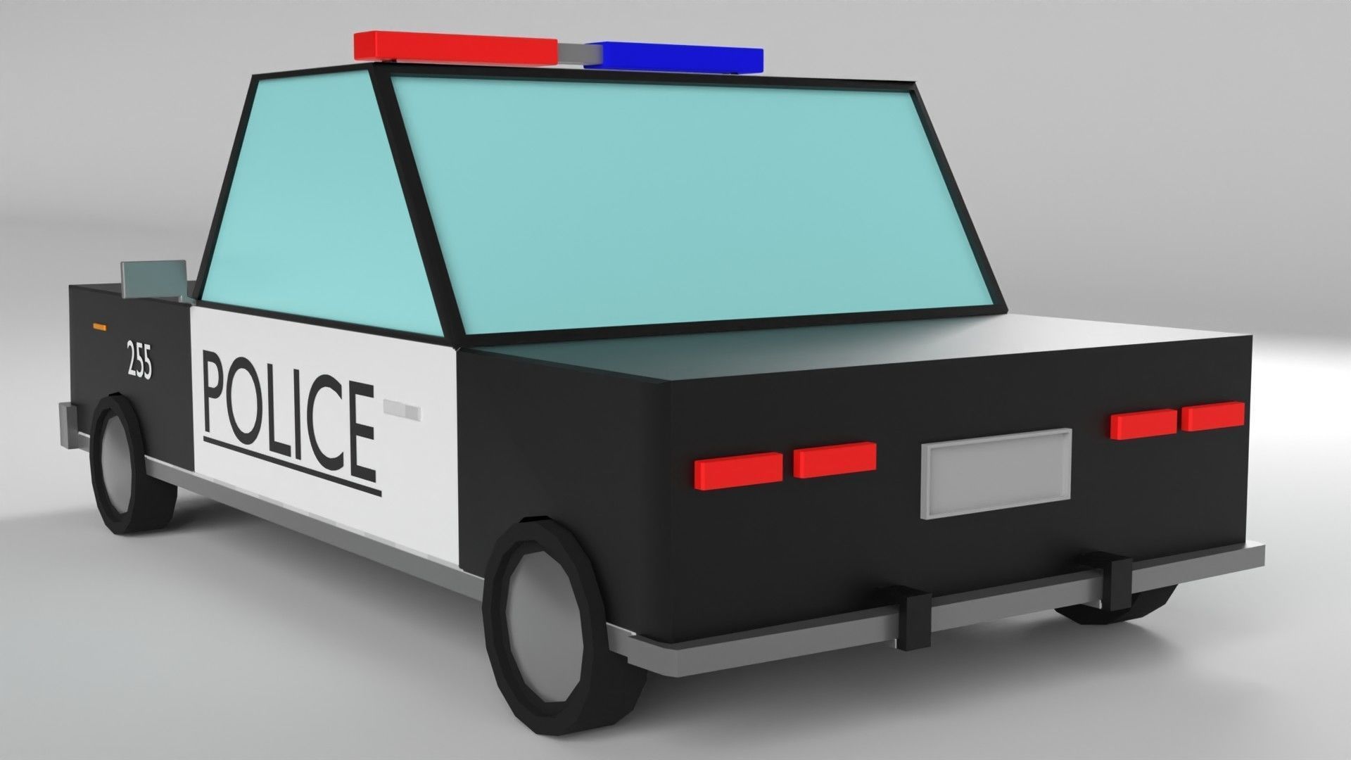 3D model Low poly police car VR / AR / low-poly | CGTrader