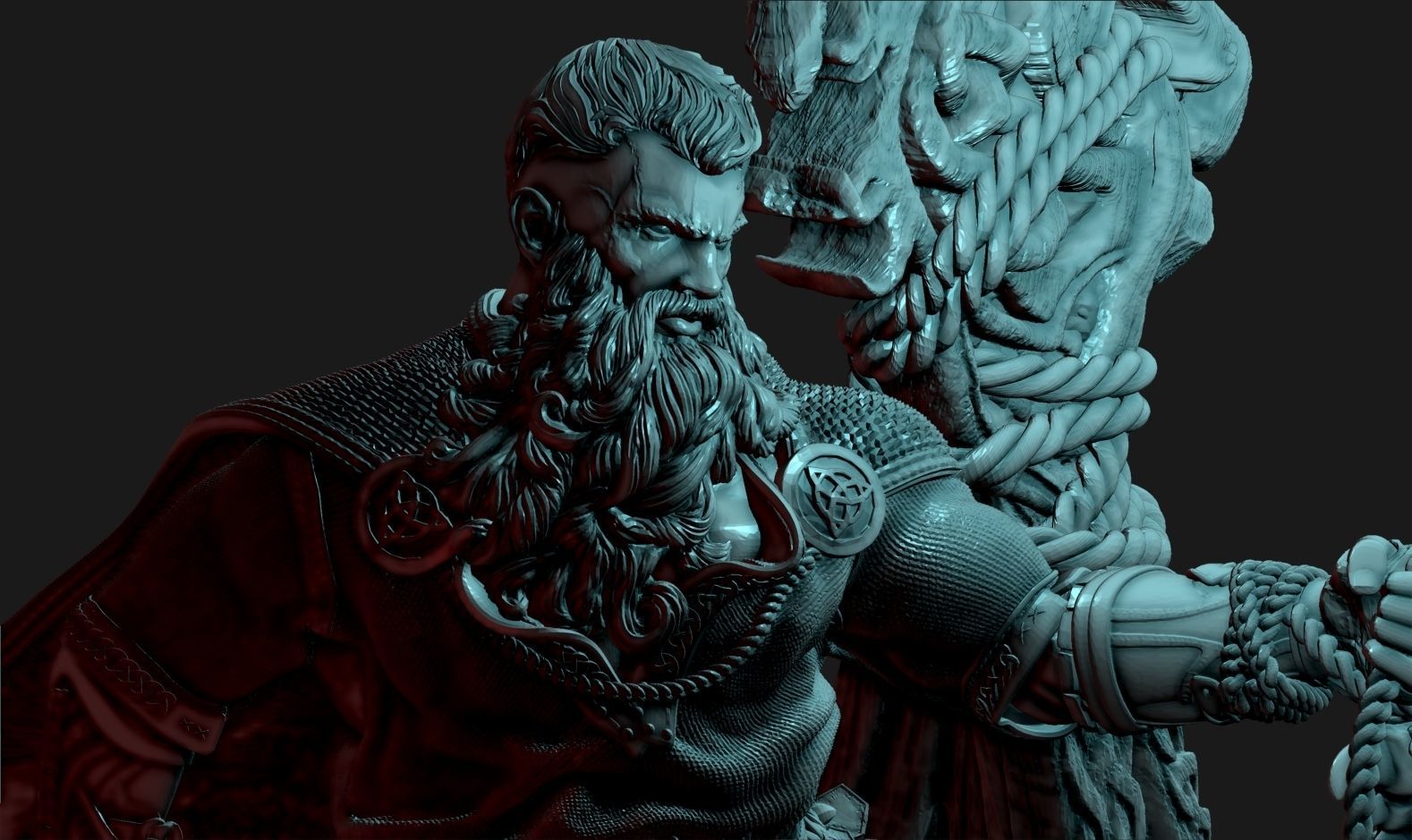 Thor Fishing for Jormungand 3D model 3D printable | CGTrader