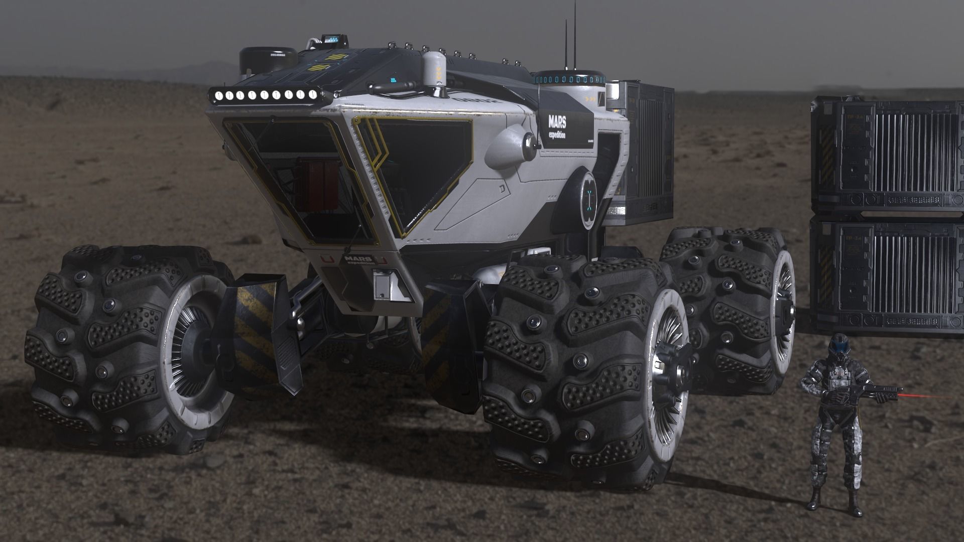3D model MARS ROVER VR / AR / low-poly rigged animated | CGTrader
