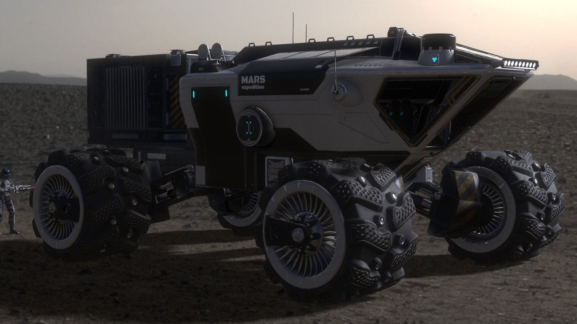 3D model MARS ROVER VR / AR / low-poly rigged animated | CGTrader