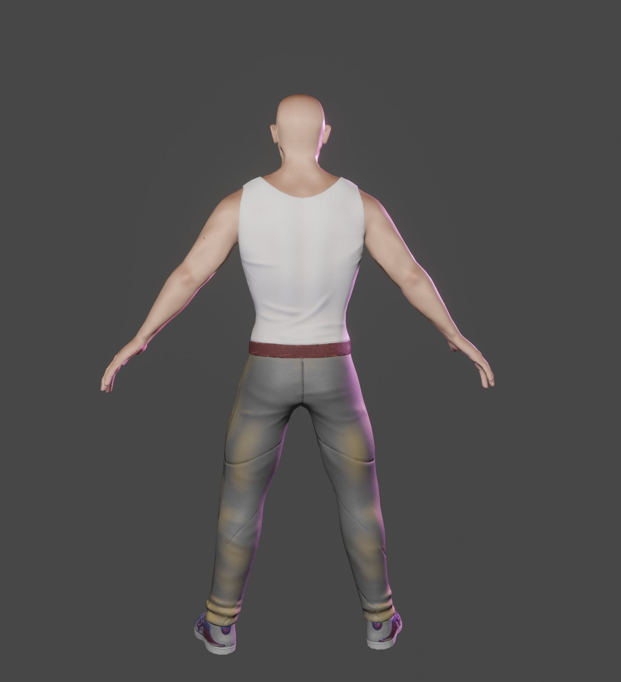 Human bold character and vest free VR / AR / low-poly 3D model | CGTrader