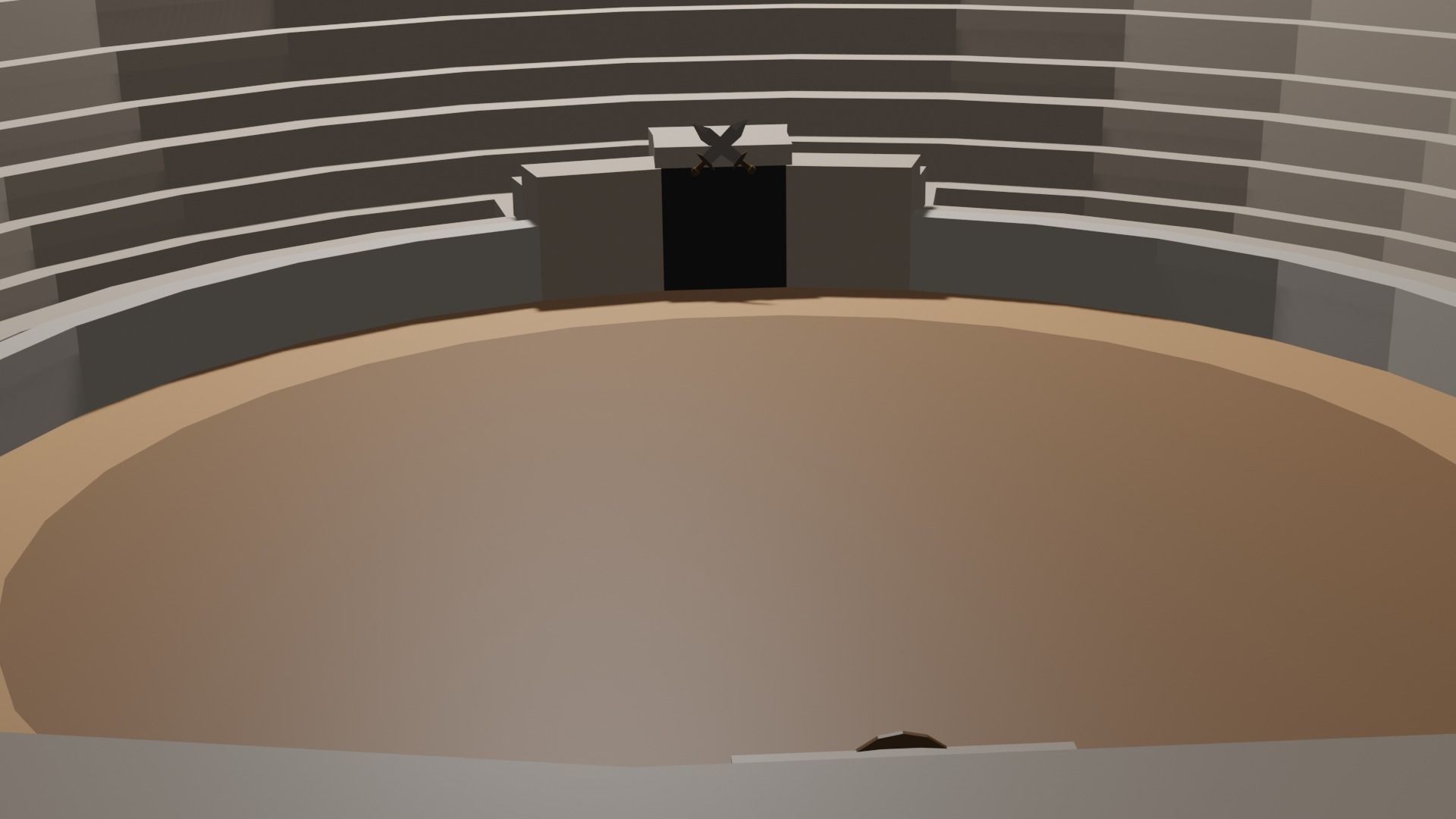 3D model Arena Low Poly circular structure VR / AR / low-poly | CGTrader