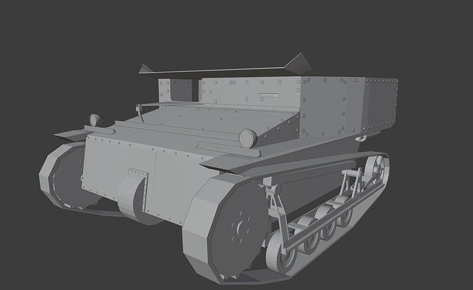 3D model carden loyd tankette 3D Model Low Poly VR / AR / low-poly ...