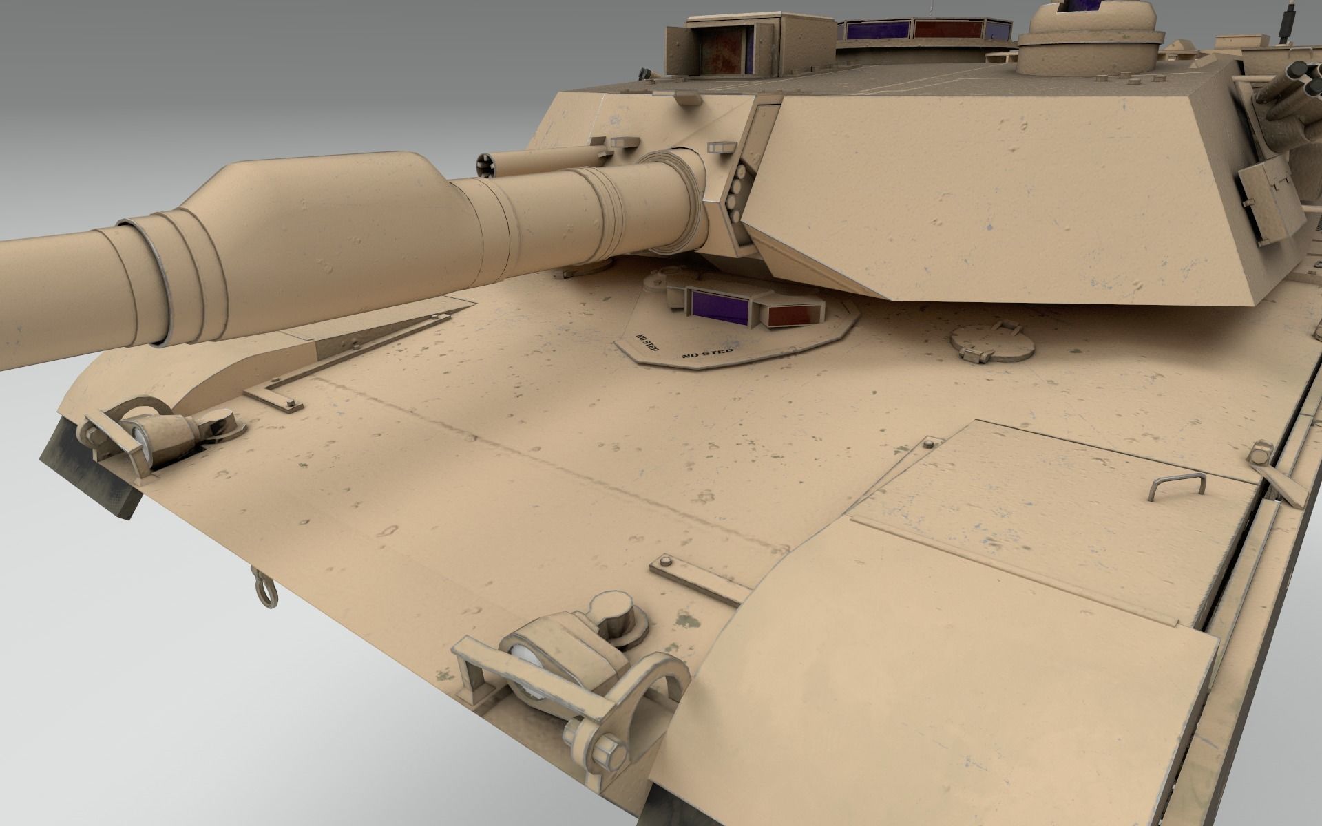 3D model M1A2 Abrams Main Battle Tank VR / AR / low-poly | CGTrader