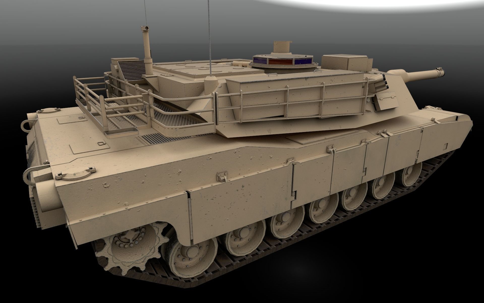 3D model M1A2 Abrams Main Battle Tank VR / AR / low-poly | CGTrader