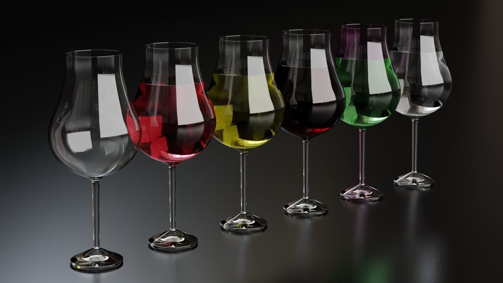 Wine glass 2 3D model | CGTrader