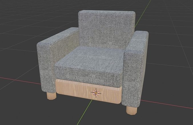 Low Poly Single Sofa free VR / AR / low-poly 3D model | CGTrader