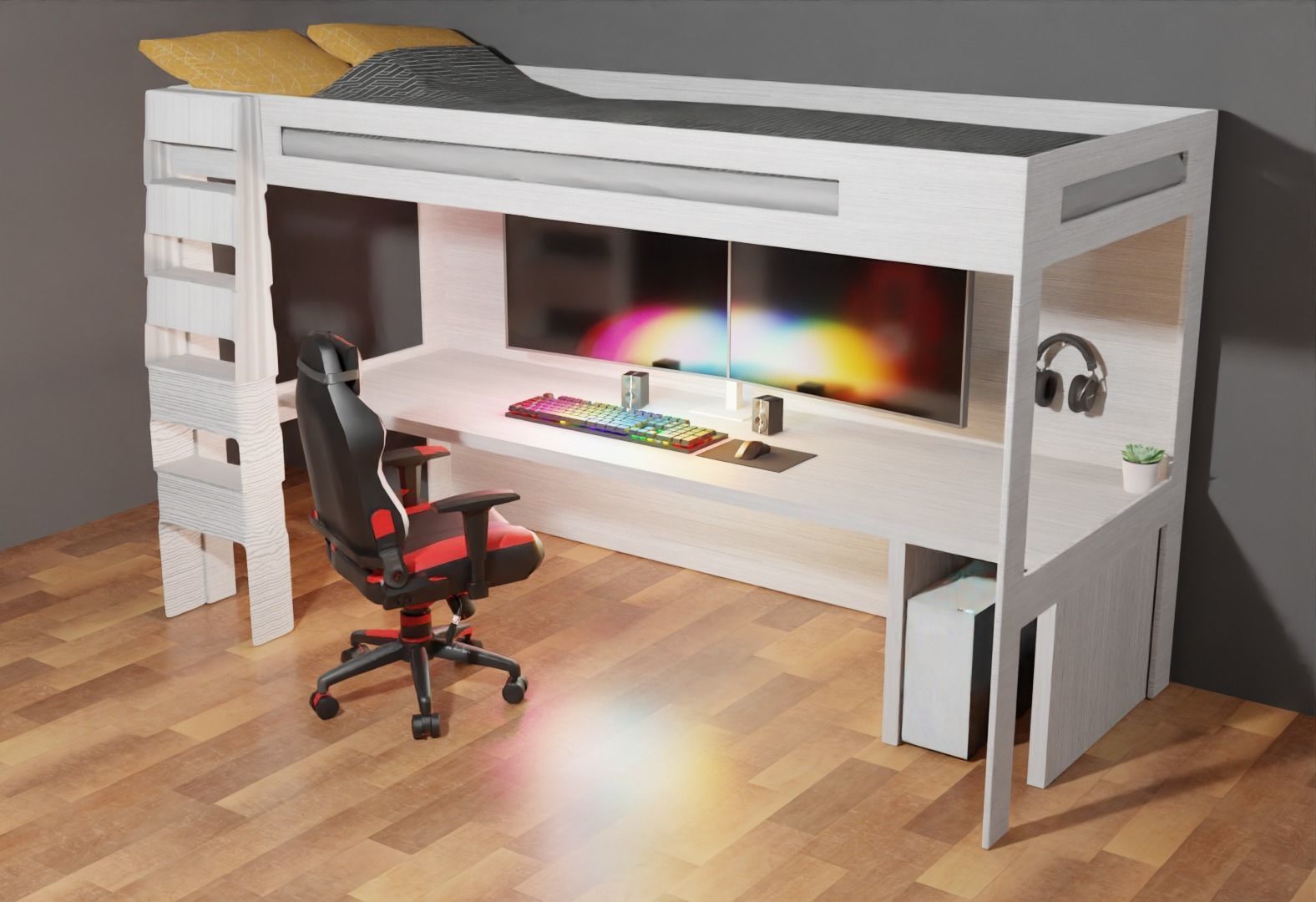 Bunk Bed Gaming Setup free 3D model | CGTrader