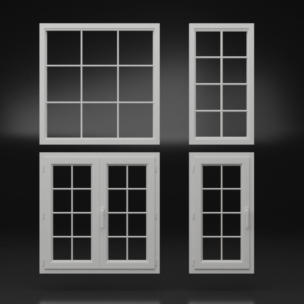 3D model Basic Low-Poly Windows VR / AR / low-poly | CGTrader
