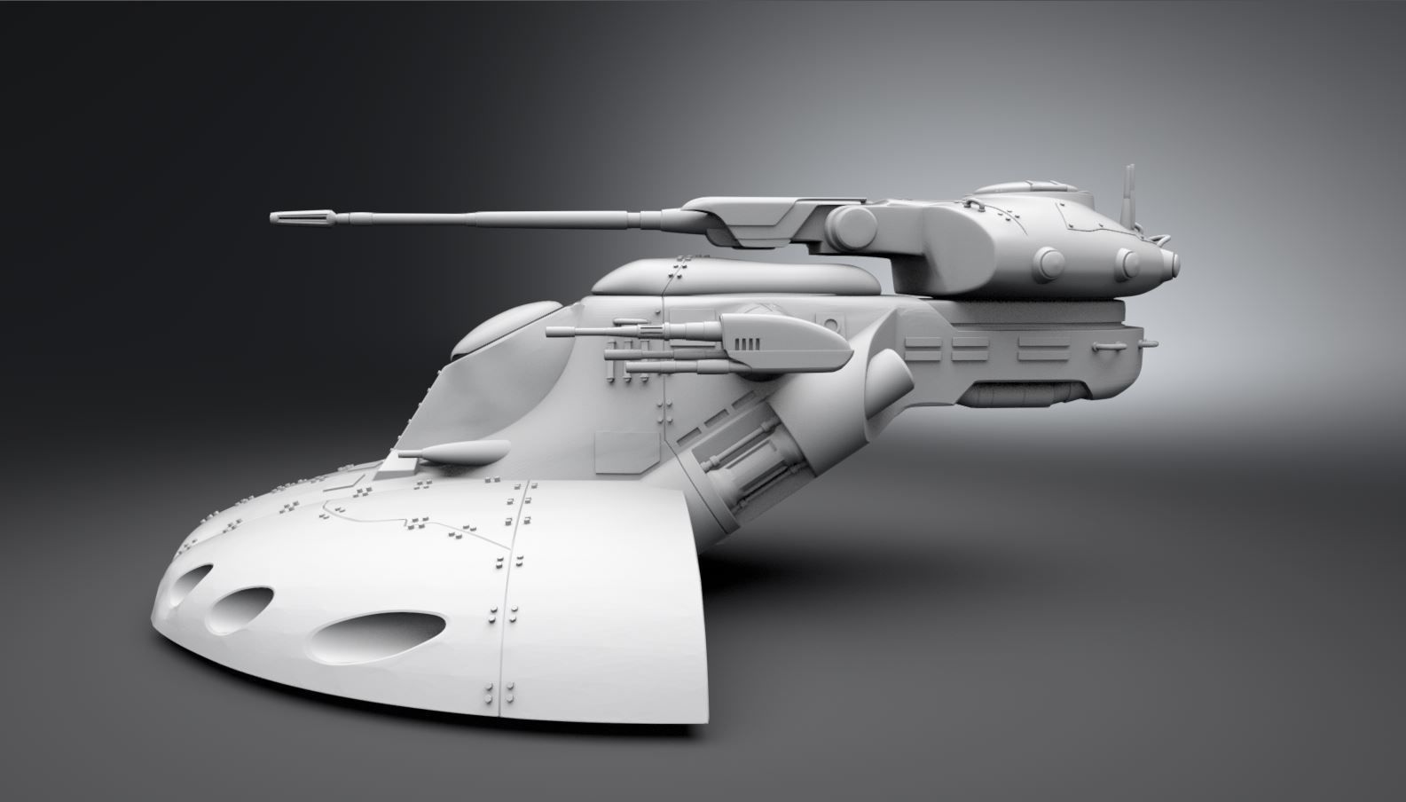 AAT Battle Tank Scale model 3D model 3D printable | CGTrader