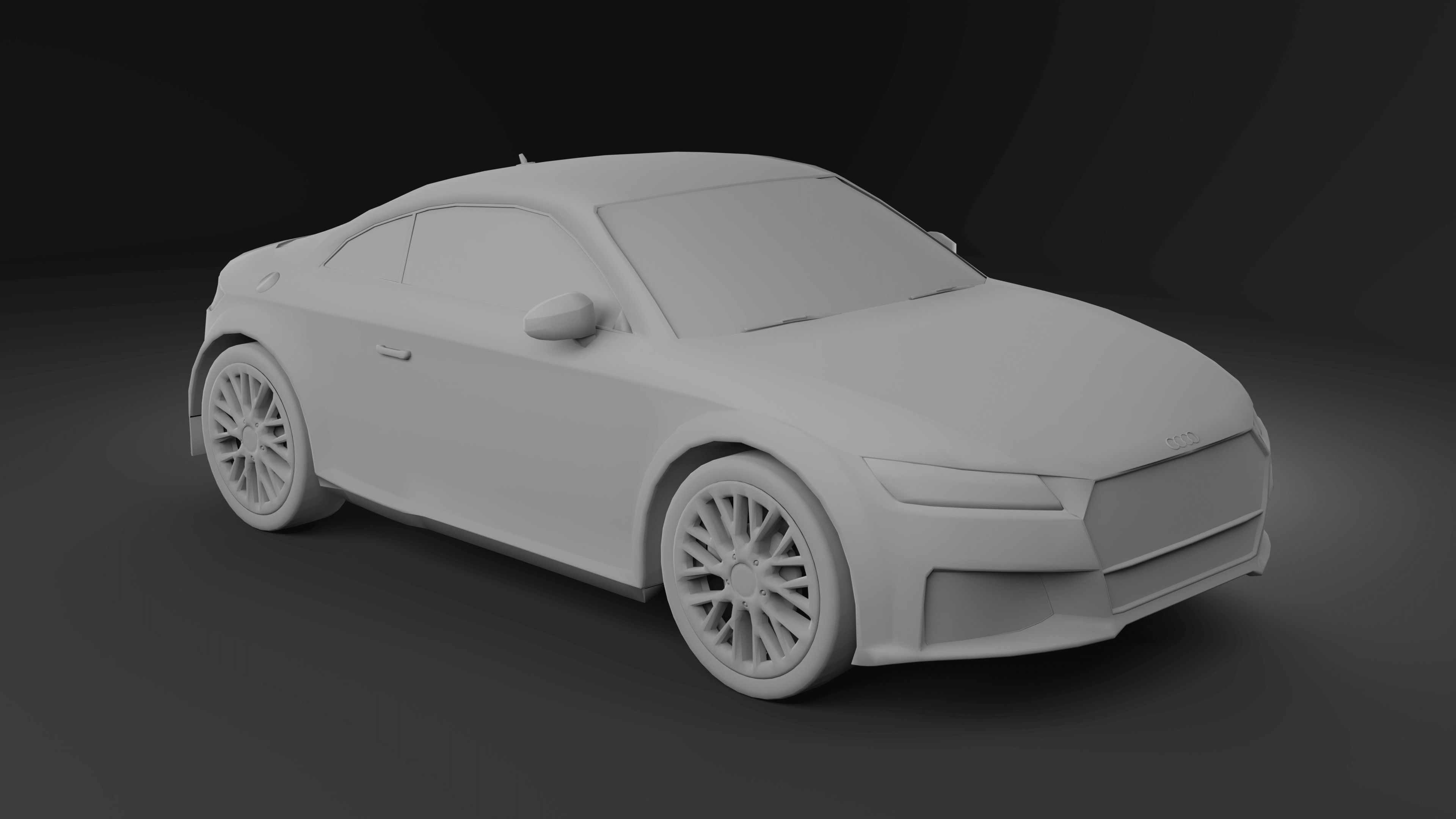 Audi TT RS game-ready model free VR / AR / low-poly 3D model | CGTrader